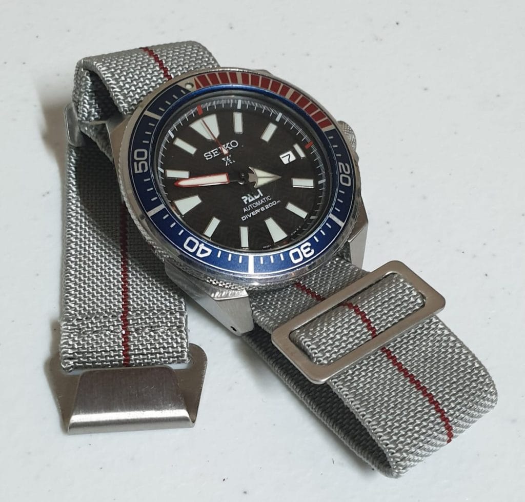 20mm Paratrooper Watch Strap Grey/Red - Lug to Lug