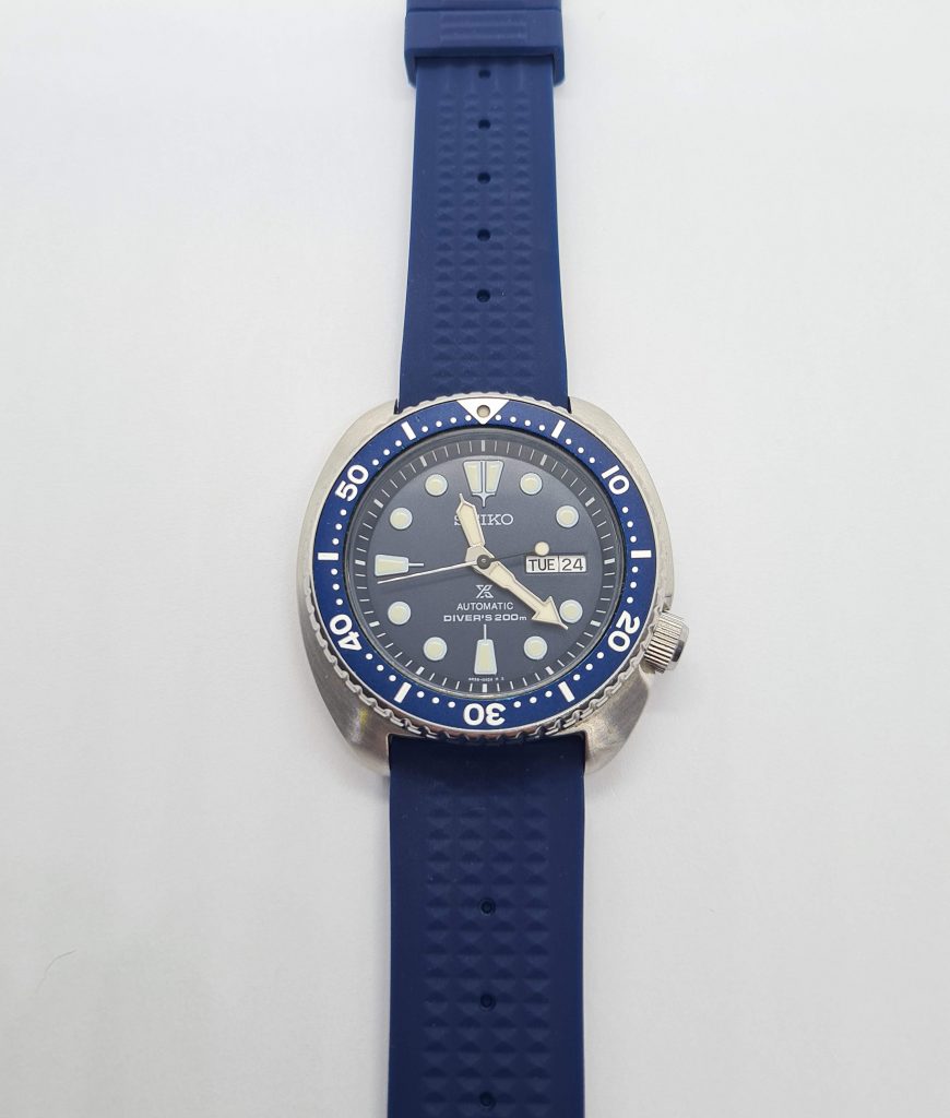 22mm Silicone Waffle Strap Navy Blue - Lug to Lug