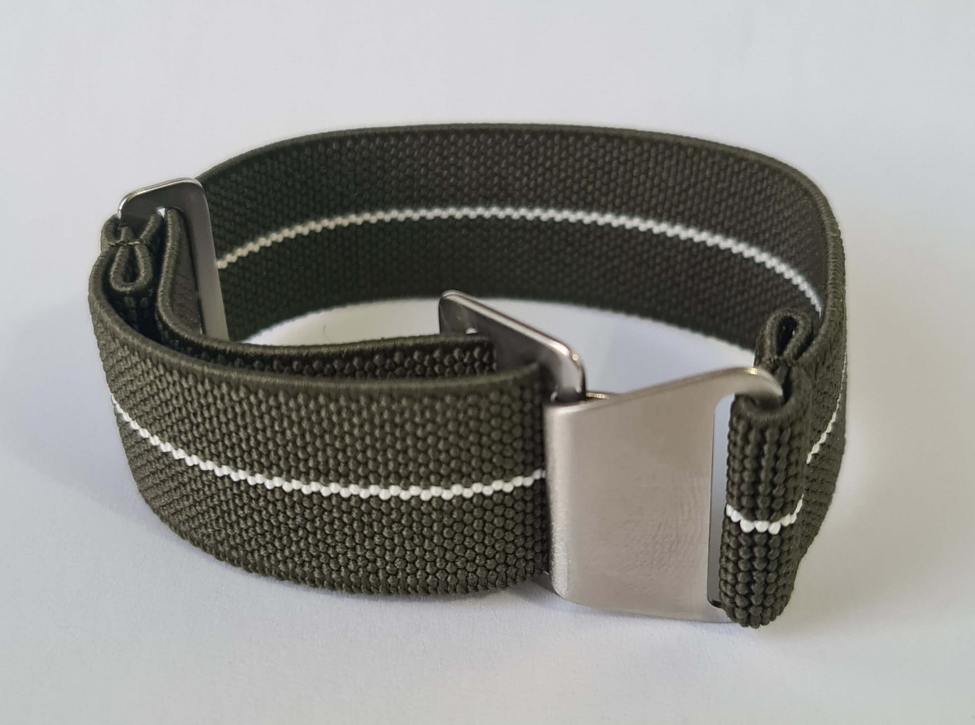 20mm Paratrooper Watch Strap Khaki/White - Lug to Lug