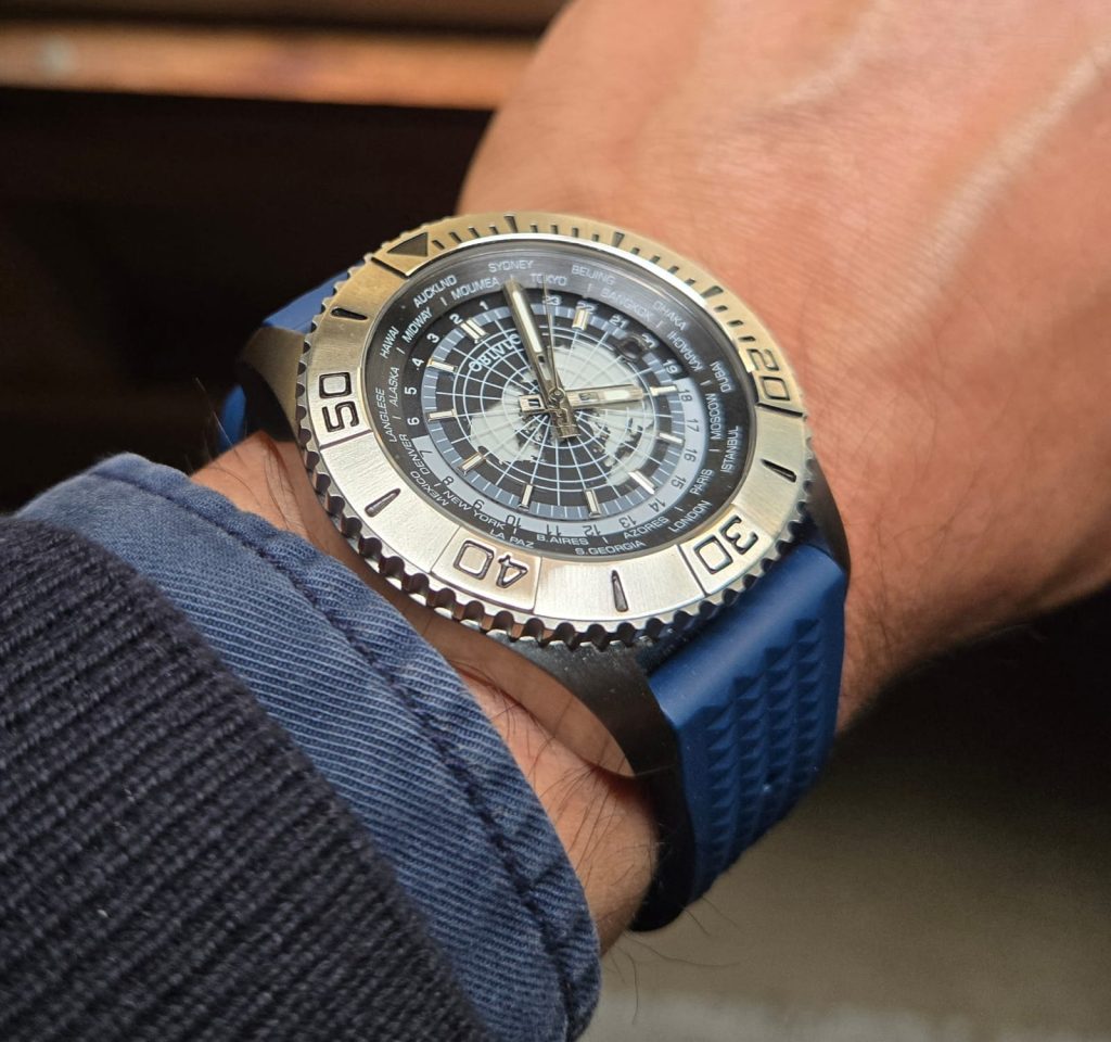 22mm Rubber Waffle Strap Blue - Lug to Lug