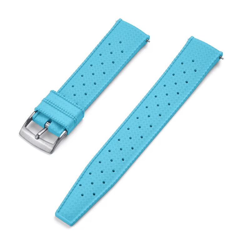 20mm Vintage Tropic Rubber Strap Sky Blue - Lug to Lug